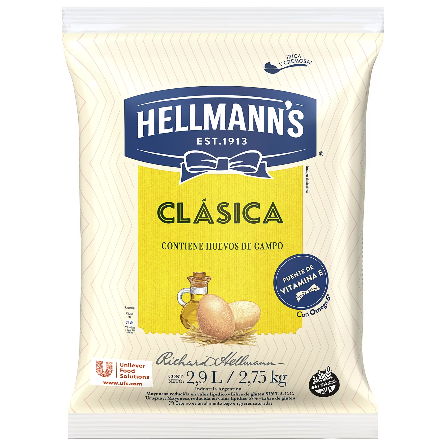 MAYONESA **HELLMANNS** 2.755KG – Mercado de Pan – Mayorista Gastronomico